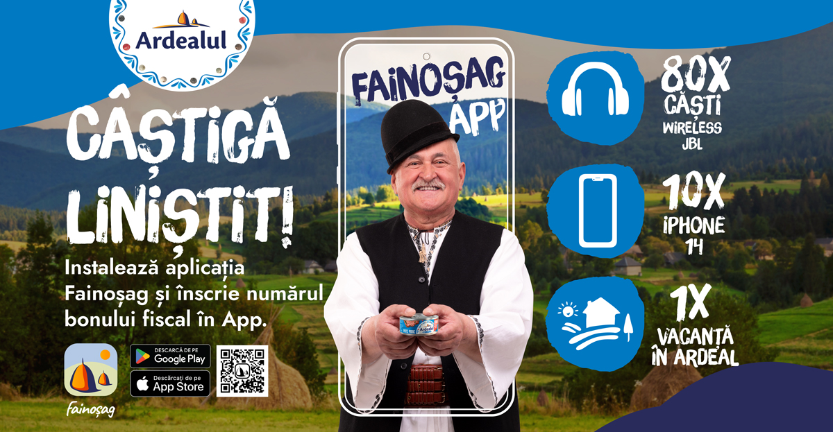 Descarcă aplicația Fainoșag și câștigă linistit - Ardealul cu Fainosag